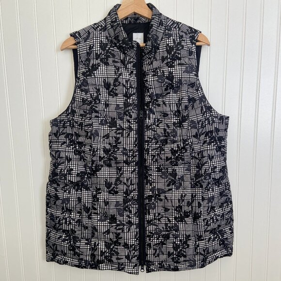 J. Jill | Jackets & Coats | J Jill Down Vest Womens Size L Black And ...